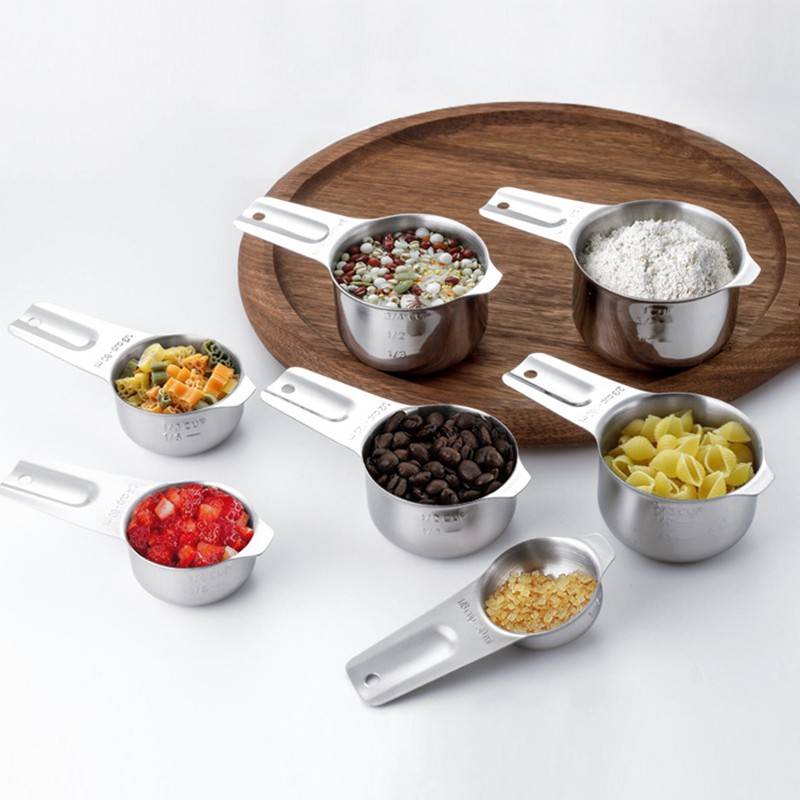 [7-Piece]Stainless Steel Measuring Cups - Made of 1 Solid Piece 304 ...