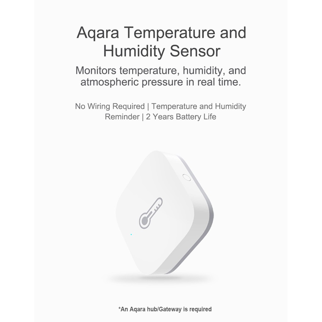 Xiaomi Aqara WSDCGQ11LM เซนเซอร์วัดอุณหภูมิและความชื้น Temperature and Humidity Sensor wmZm ...