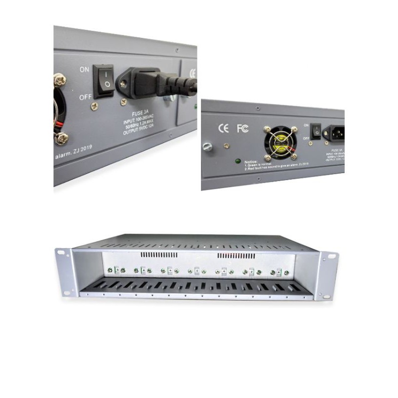 ตู้ใส่มิเดีย RACK MOUNT MEDIA CONVERTER 14 SLOT ขนาด 2U สีเทา ...