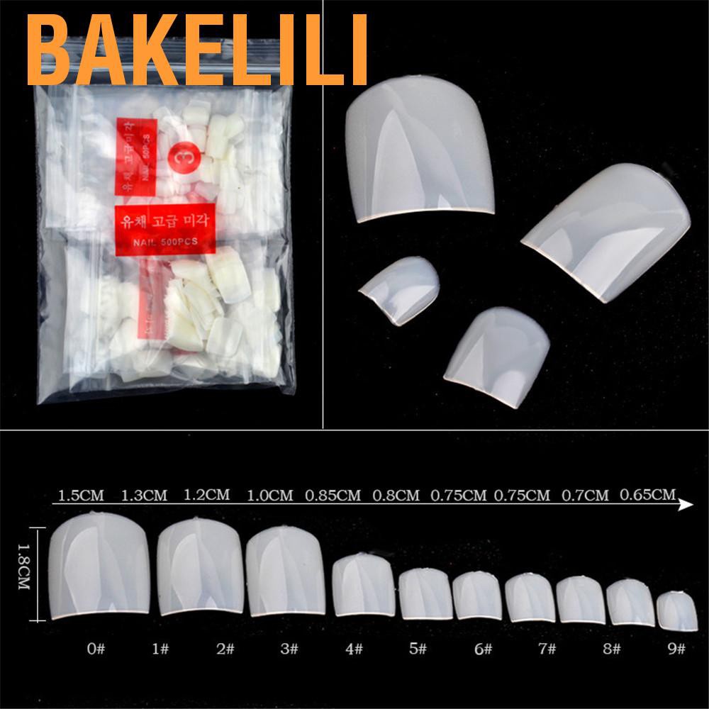 ღღSK☀500Pcs Almond Oval Pointy False Fake Nail Tips DIY Art Manicure ...