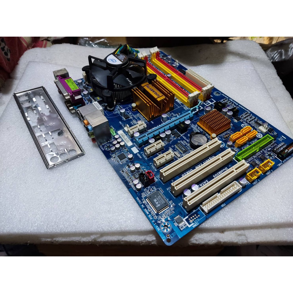 Intel Core 2 Duo E6500+Motherboar เมนบอร์ด 775 GIGABYTE GA-EP41-UD3L ...