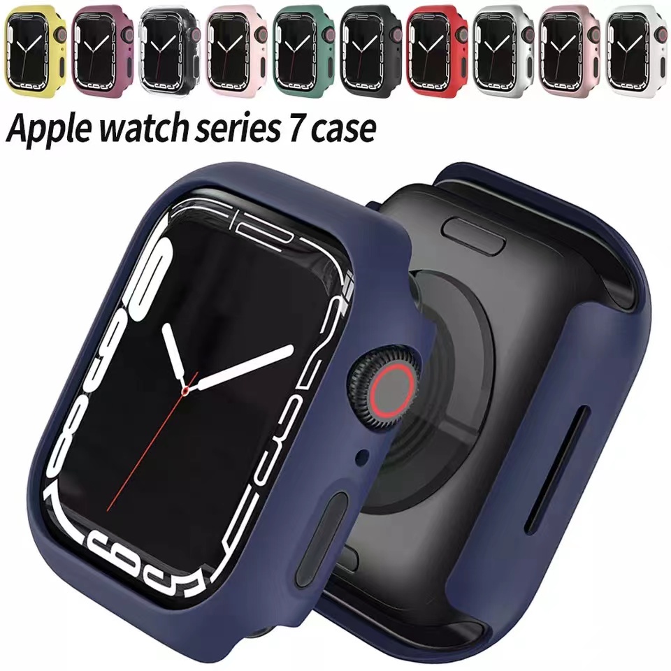 iwatch series 7 case 41mm45mm pcสายรัดแก้วสำหรับนาฬิกา 7 กันรอยขีดข่วน ...