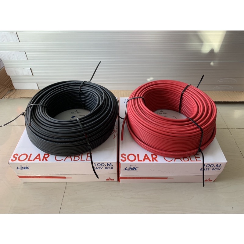 สายไฟโซล่าเซลล์ Link PV1-F 6 sq.mm สายคุณภาพสูง ( 1 กล่อง /100เมตร ) - i.solarplus - ThaiPick