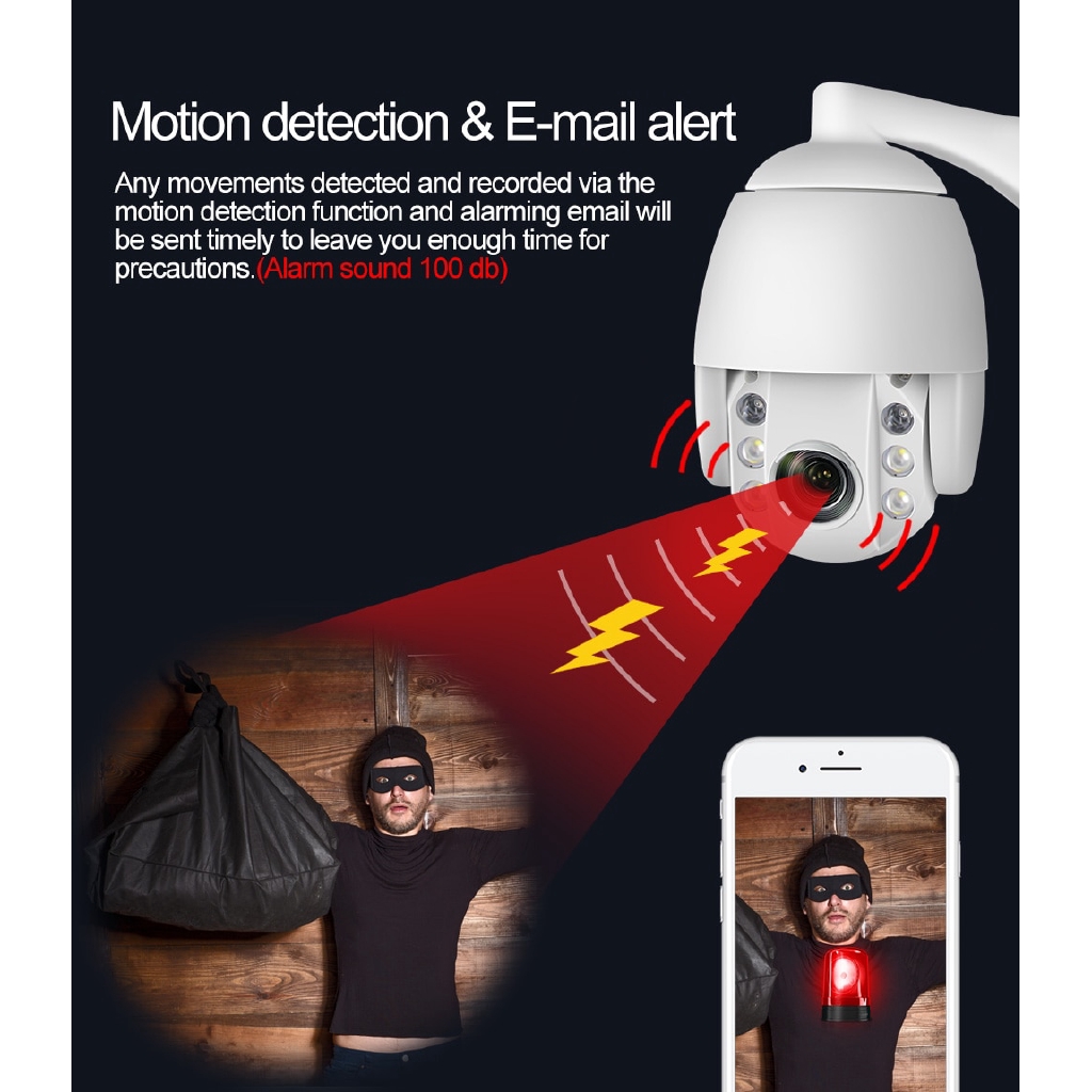 EVKVO - 4G LTE SIM Card - Night Vision สีเต็มรูปแบบ - 5X Optical Zoom ...