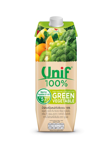 Unif 100% น้ำผักผลไม้ผสมน้ำผักใบเขียวรวม100% 1000มล | Shopee Thailand