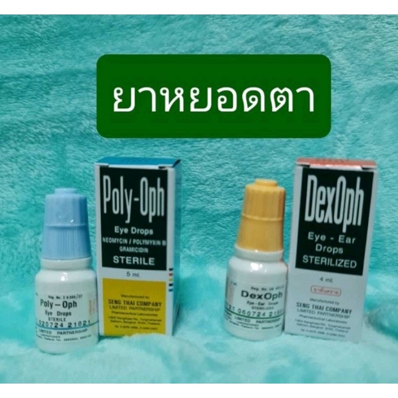 Poly-Oph Dex-Oph ยาตาสุนัข แมว วัว ควาย อาการตาอักเสบ เป็นแผล ตาฝ้า หู ...