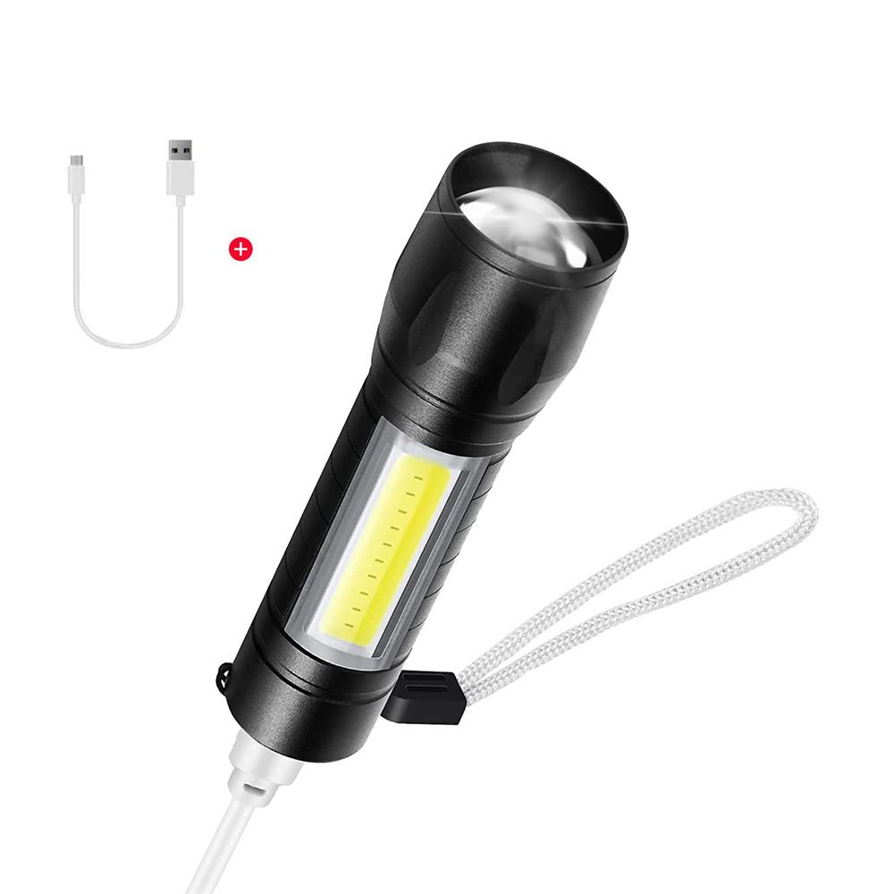 LAKAMIER Waterproof Torch Lamp LED Lighting USB Rechargeable Mini Glare ...