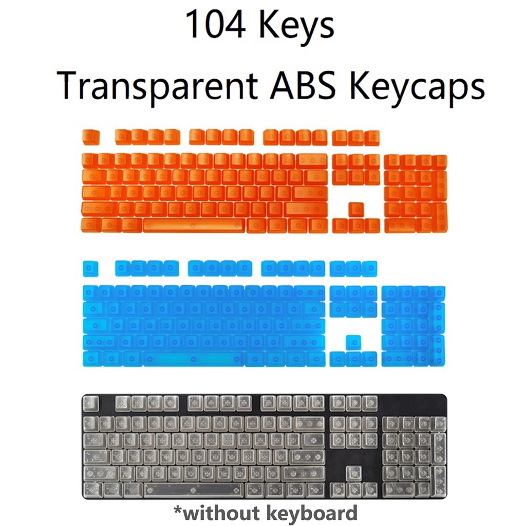 Amanda Electronics 104-Key DIY Transparent Keycaps Mechanical Keyboards ...