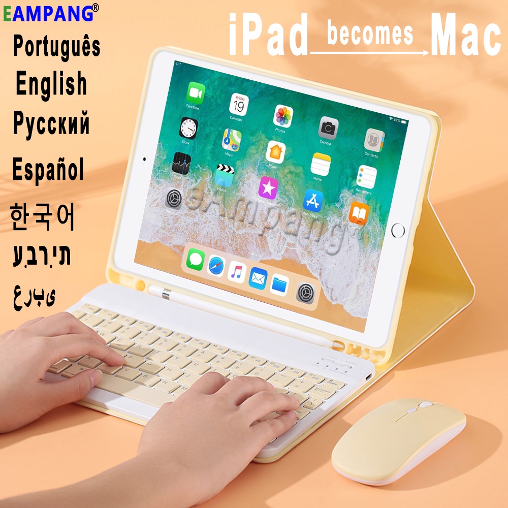 For iPad 9.7 2017 2018 Keyboard Mouse Case for Apple iPad Air 2 6 5th ...