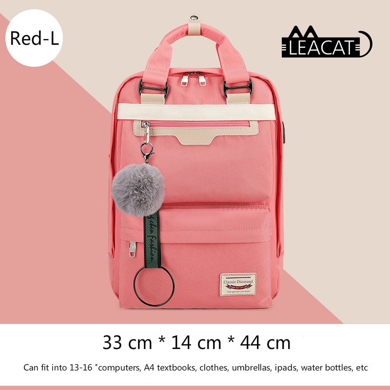 Ready Stock【 Leacat 】 New Waterproof Nylon Kids Backpack Girls For ...