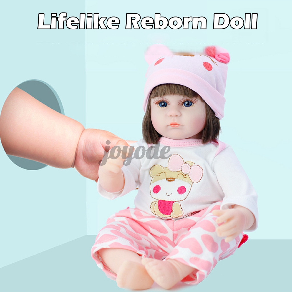 Lifelike 42cm Realistic Reborn Dolls Baby Lifelike Sleeping Soft Vinyl ...