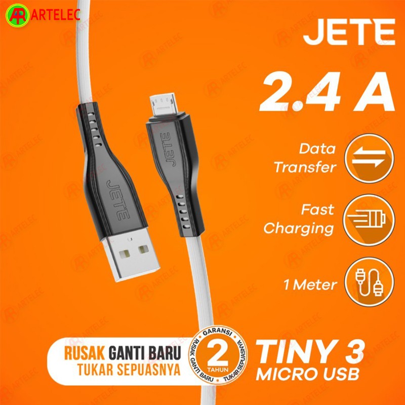 Jete Tiny3 สายเคเบิลข้อมูล | Micro USB | ประเภท C | ที่ชาร์จเร็ว 100 ...