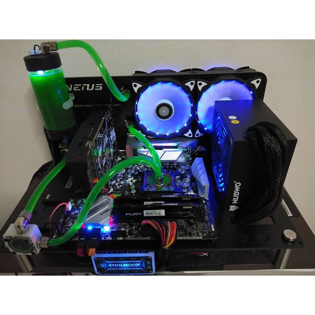 ชุดน้ำระบบเปิดCPU 2ตอน ครบชุด/CPU Water Cooling Open Loop Set *สีเขียว ...