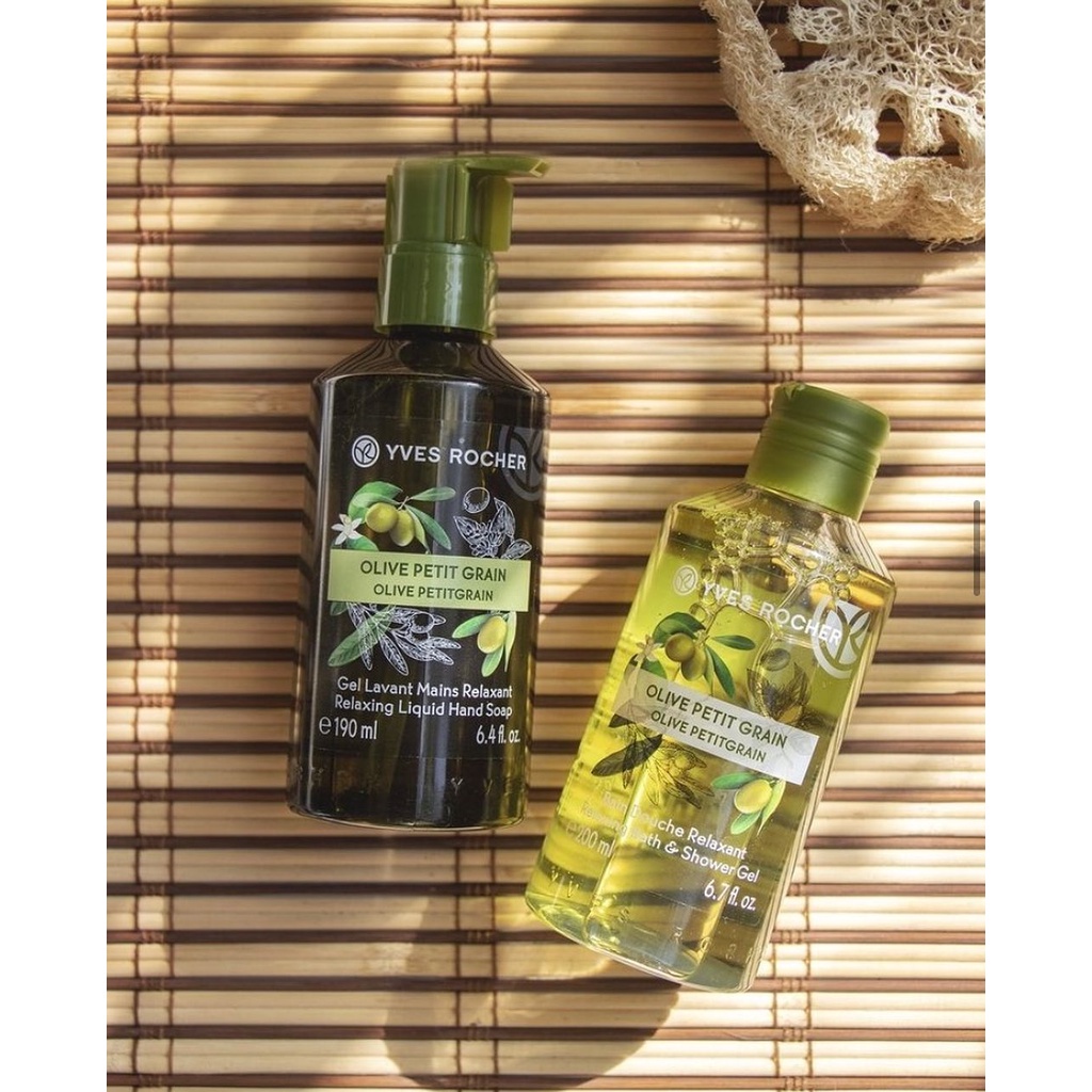 แพ็คคู่ Yves Rocher Relaxing Body Lotion Olive Olive Petit Grain Bath ...