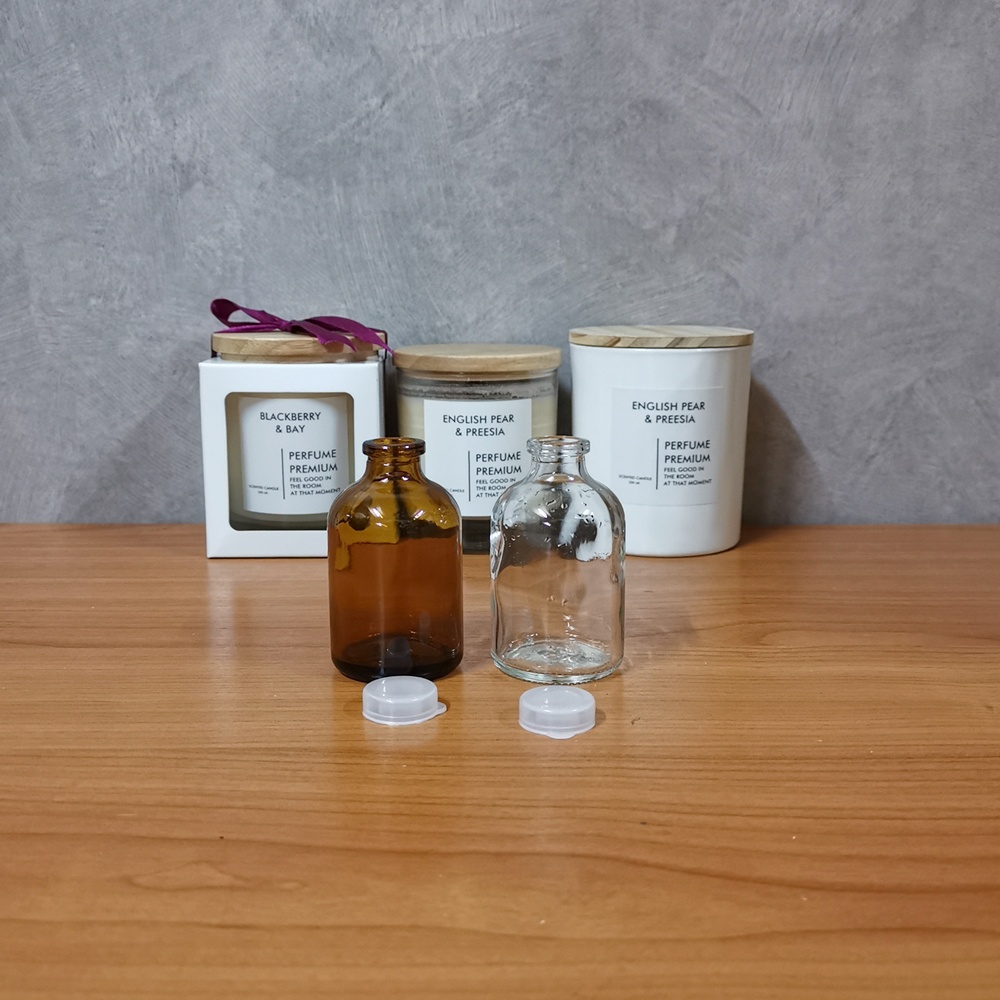 Diffuser Bottles ขวดก้านไม้กระจายกลิ่น ขวดเปล่า สีชาและใส ขนาด 50 ml ...