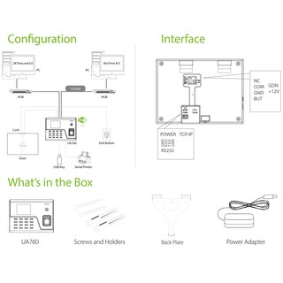 ZKTeco UA860 มี WiFi สแกนลายนิ้วมือ แทนการตอกบัตรบันทึกเวลาทำงาน ส่ง ...