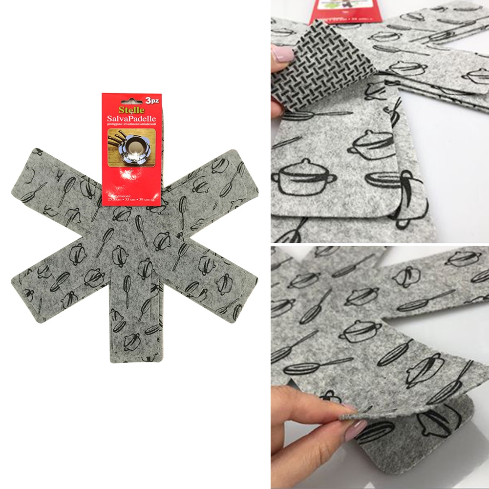 6Pcs Pot & Pan Protector Divider Pad to Protect Scratching Cookware ...