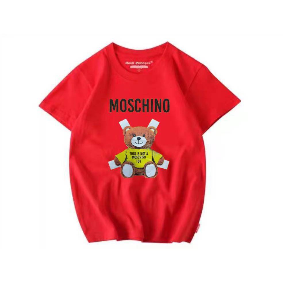 เสื้อยืด พิมพ์ลายการ์ตูนหมี Mashoo MOSCHINO CARTOONS UNISEX TEES ONEME ...