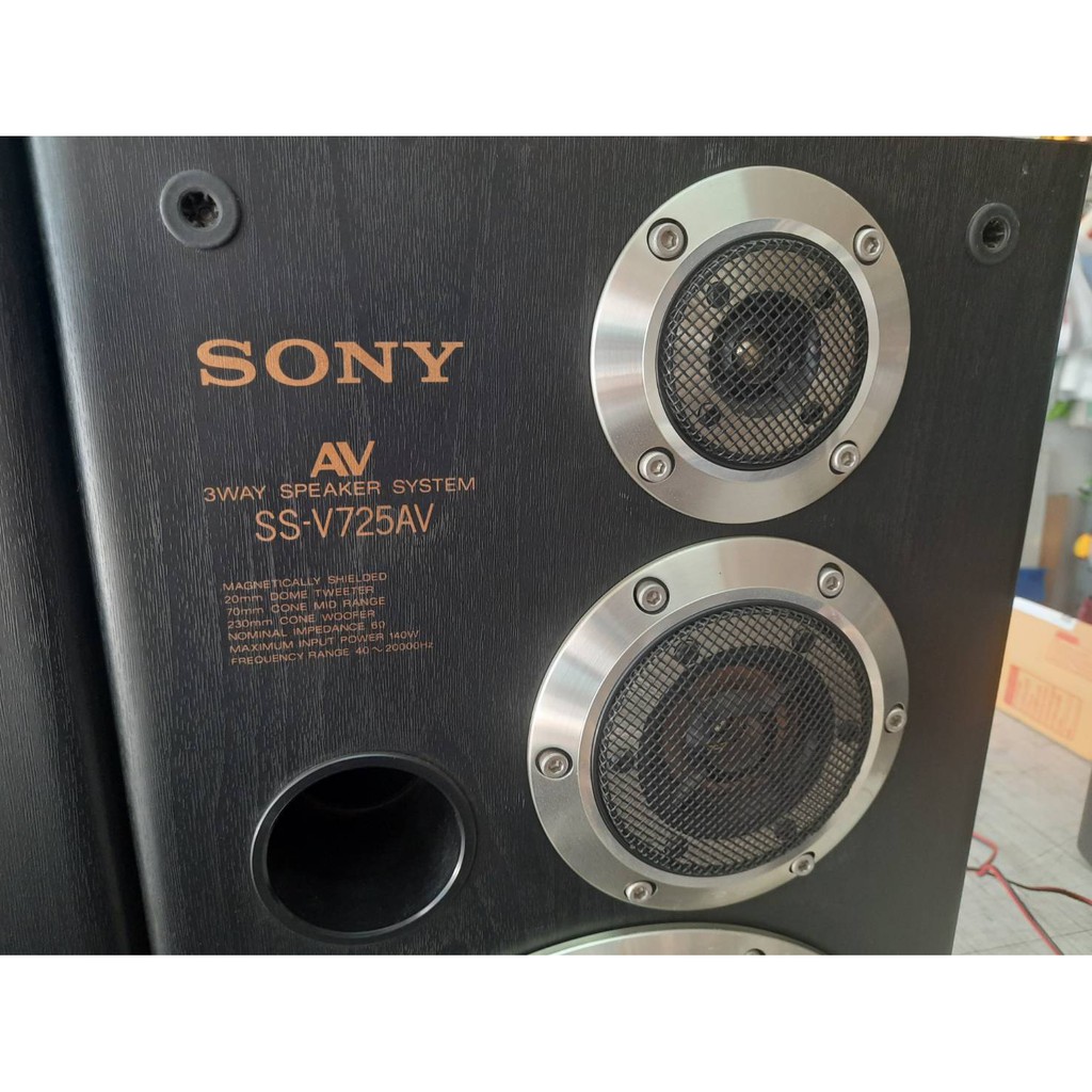 ลำโพง SONY SS-V 725 AV MADE IN JAPAN 3 ทาง วูฟเฟอร์โพลีลายเคฟล่า เสียงดี ให้เบสแน่น แหลมใส สภาพ ...