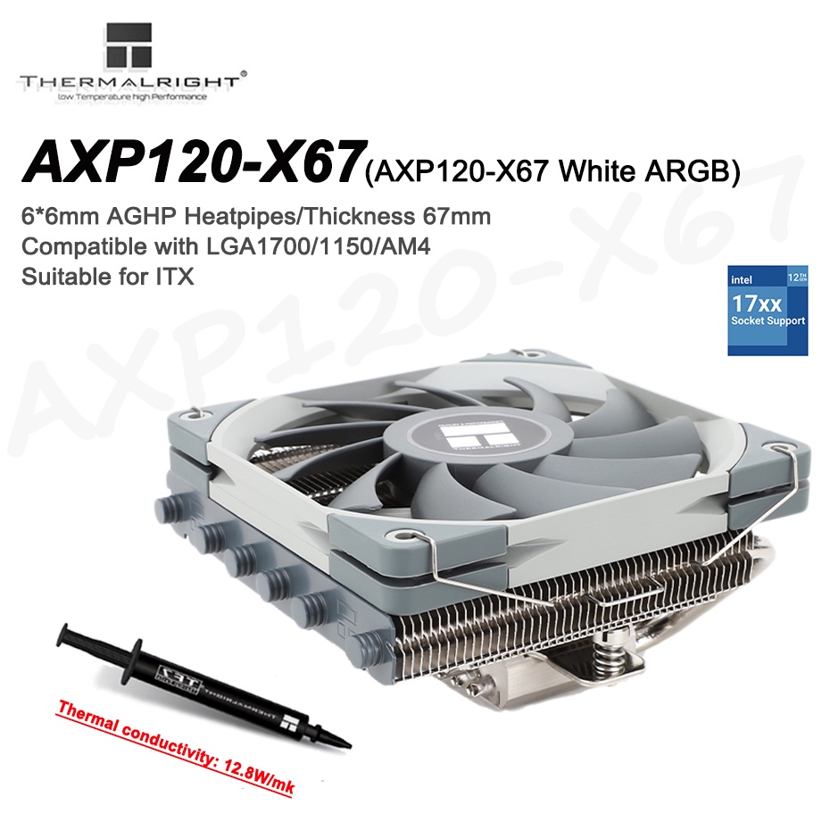 Thermalright AXP120-X67 Push Down CPU Cooler 67mm Thin Pure Copper ...