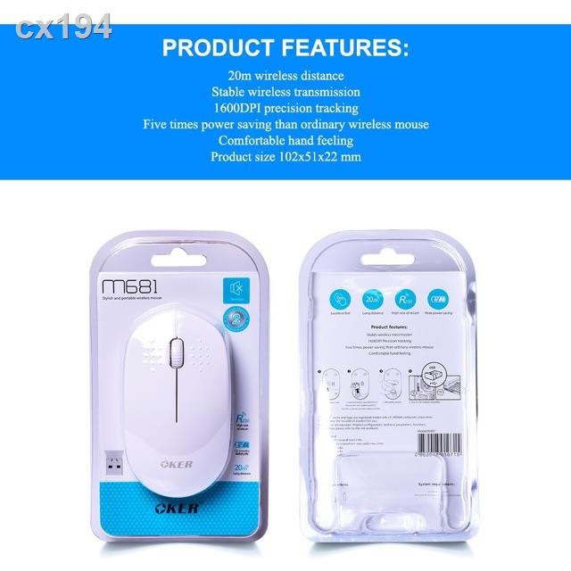 ขายดีเป็นเทน้ำเทท่า ส่งเร็ว Oker Mouse Wireless m681 Laser Silent keys ...
