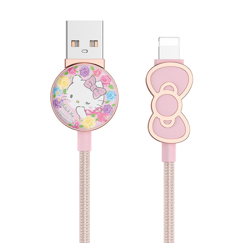 ♣۩Hello Kitty Data Cable Lightning cable Type-C cable Zinc alloy 3D cat ...