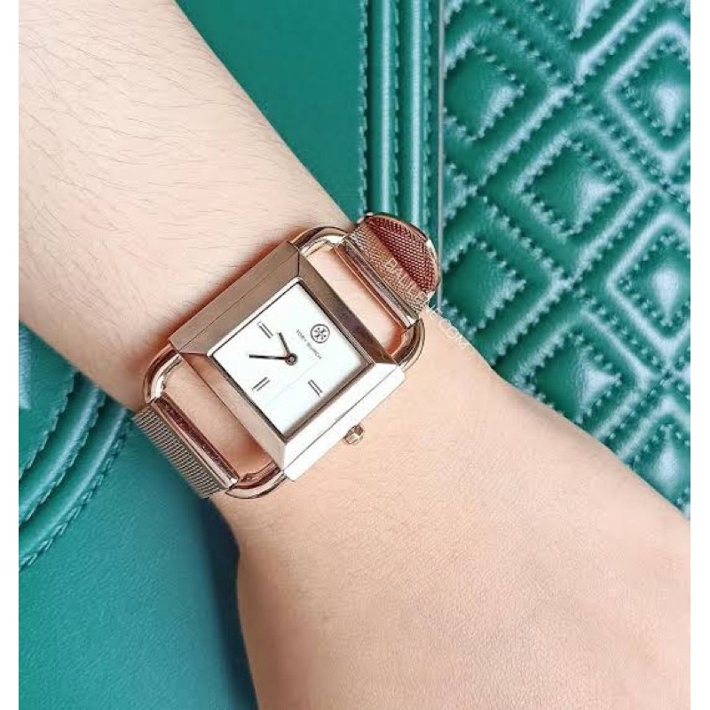 พร้อมส่งSale 4999นาฬิกา TORY BURCH DOUBLE T WOMENS GOLD TONE STAINLESS ...