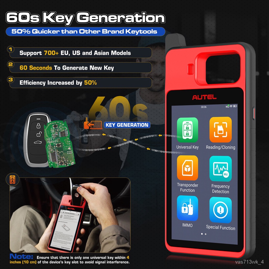 Autel MaxiIM KM100 Key Fob Programmer Immobilizer Tool Key Creation ...