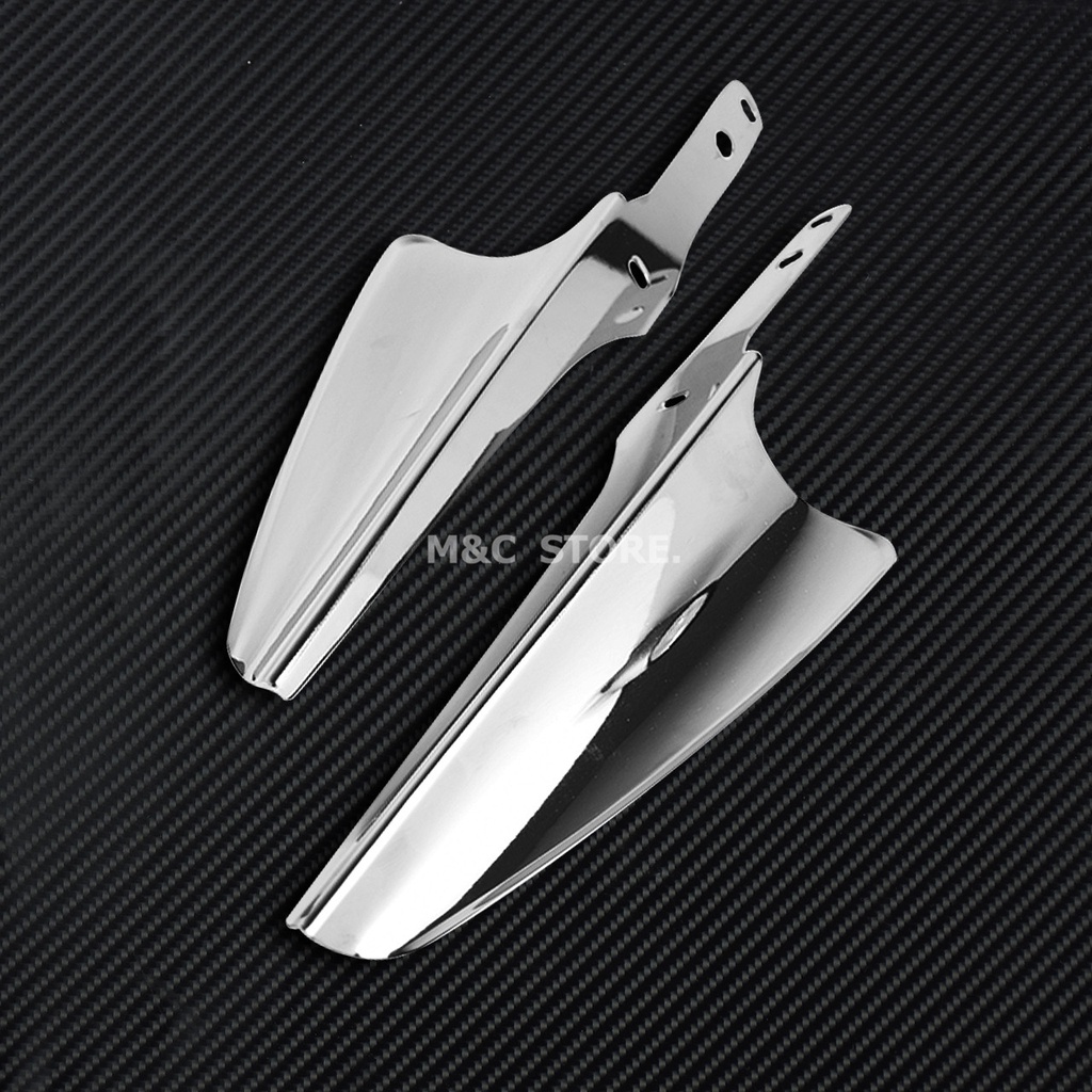 Motorcycle Chrome Fork Front Wind Baffle Windshield Deflector Trim For ...