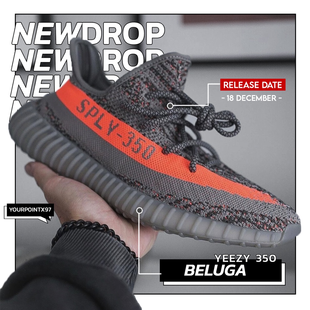 [ พร้อมส่งในไทย ส่งฟรี ] ADIDAS YEEZY BOOST 350 V2 "BELUGA REFLECTIVE" ของแท้100% | Shopee Thailand