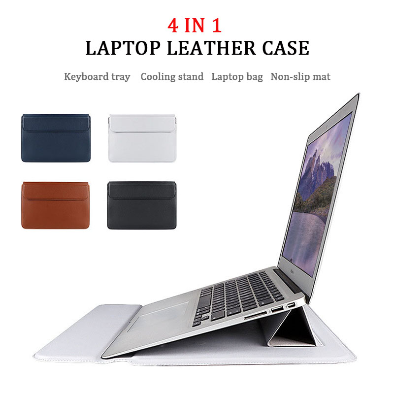 Multifunction Waterproof Pu Leather Laptop Bag 13 3 14 15 Inch Notebook