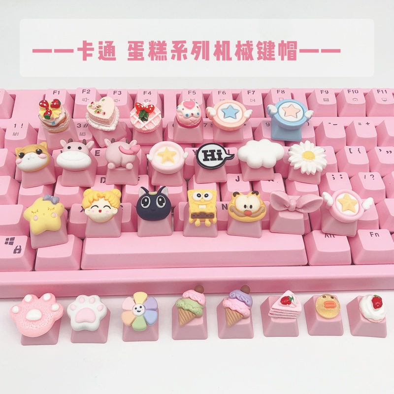 Custom Cute pink DIY Keycaps Mechanical keyboard Caps Cherry Mx ...