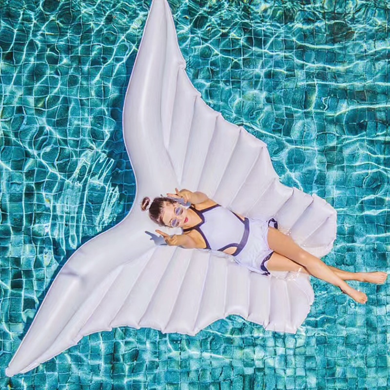 Giant Angel Wings Inflatable Pool Floating Air Mattress Lazy Water ...