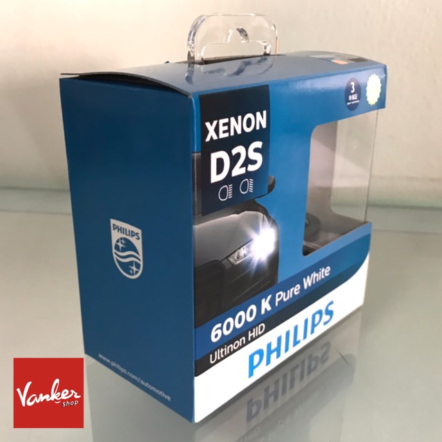 หลอดไฟ PHILIPS D2S D4S D2R 6000K Pure White Ultinon HID XENON 35W แพค ...