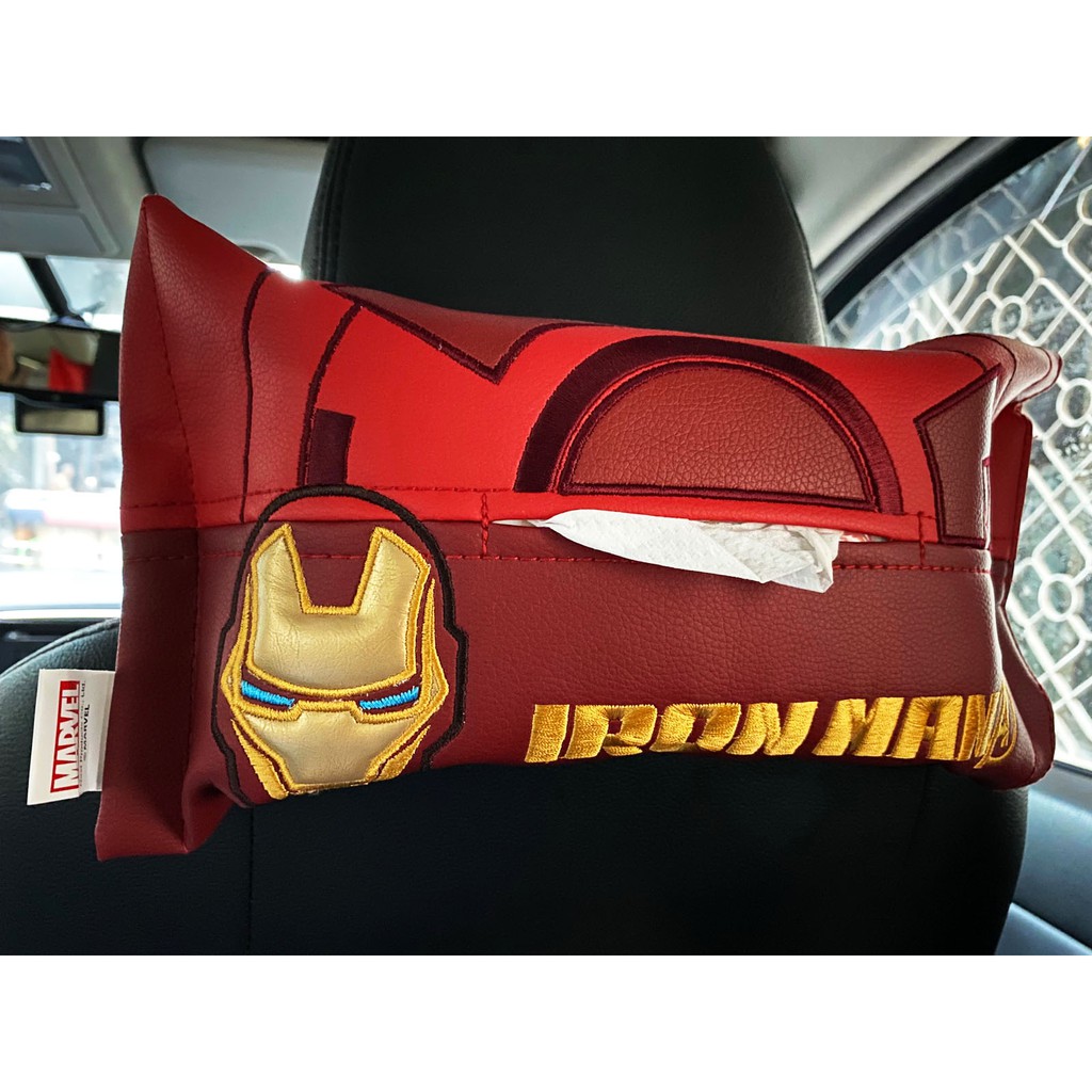 Iron Man Marvel The Avengers Faux Leather Tissue Box Cover Red ...