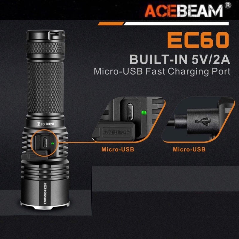 ACEBEAM EC60 2000LMS 90800CD 603M - emergencygearbackpack - ThaiPick