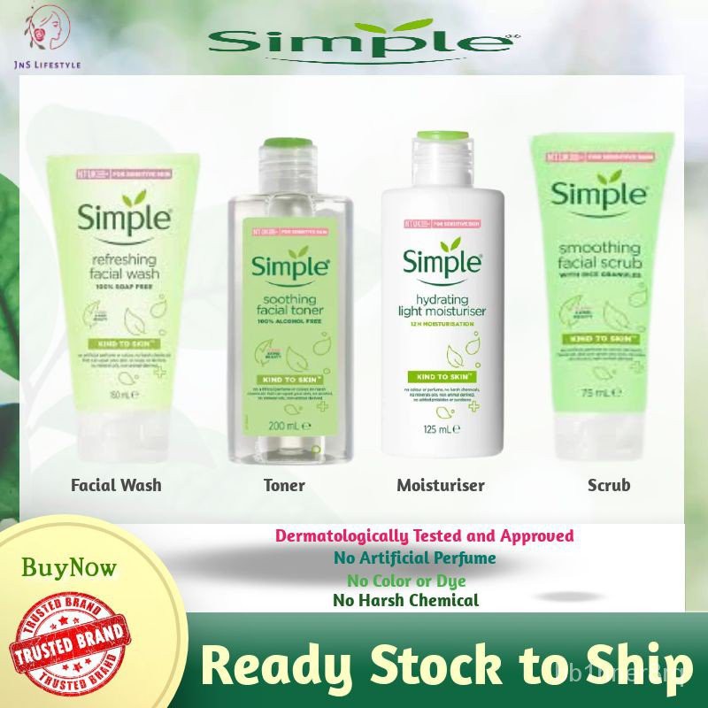 Simple Kind to Skin Refreshing Facial Wash, Soothing Toner, Moisturizer ...