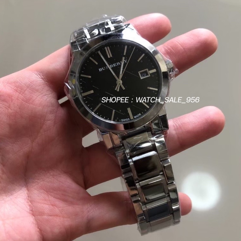 นาฬิกาผู้หญิง BURBERRY The City Black Dial Silver รุ่น BU9001 BU9101 ...
