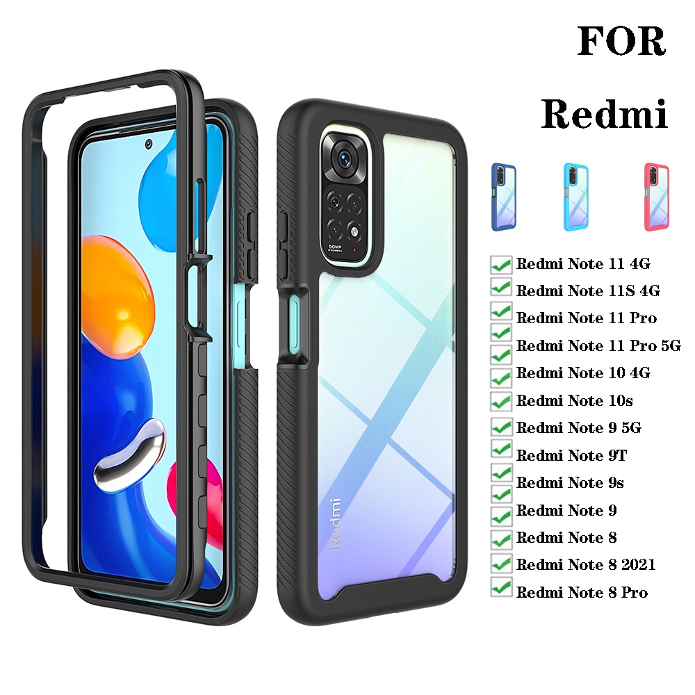 2 In 1 Luxury Hybrid Shockproof Armor Case For Xiaomi Redmi Note 11 10