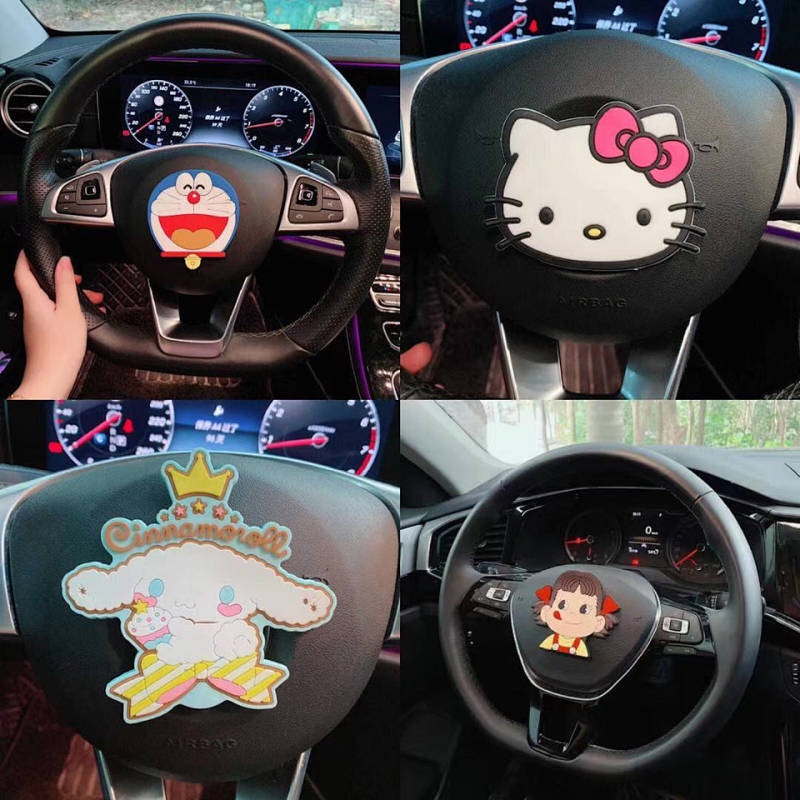 Steering Wheel Logo Cute Decorative Stickers Car Fashion Creative Car ...