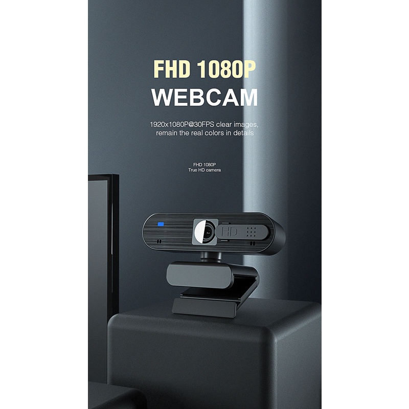 BWebcam FHD 1080P USB Web Camera with Microphone Noise Reduction for PC ...