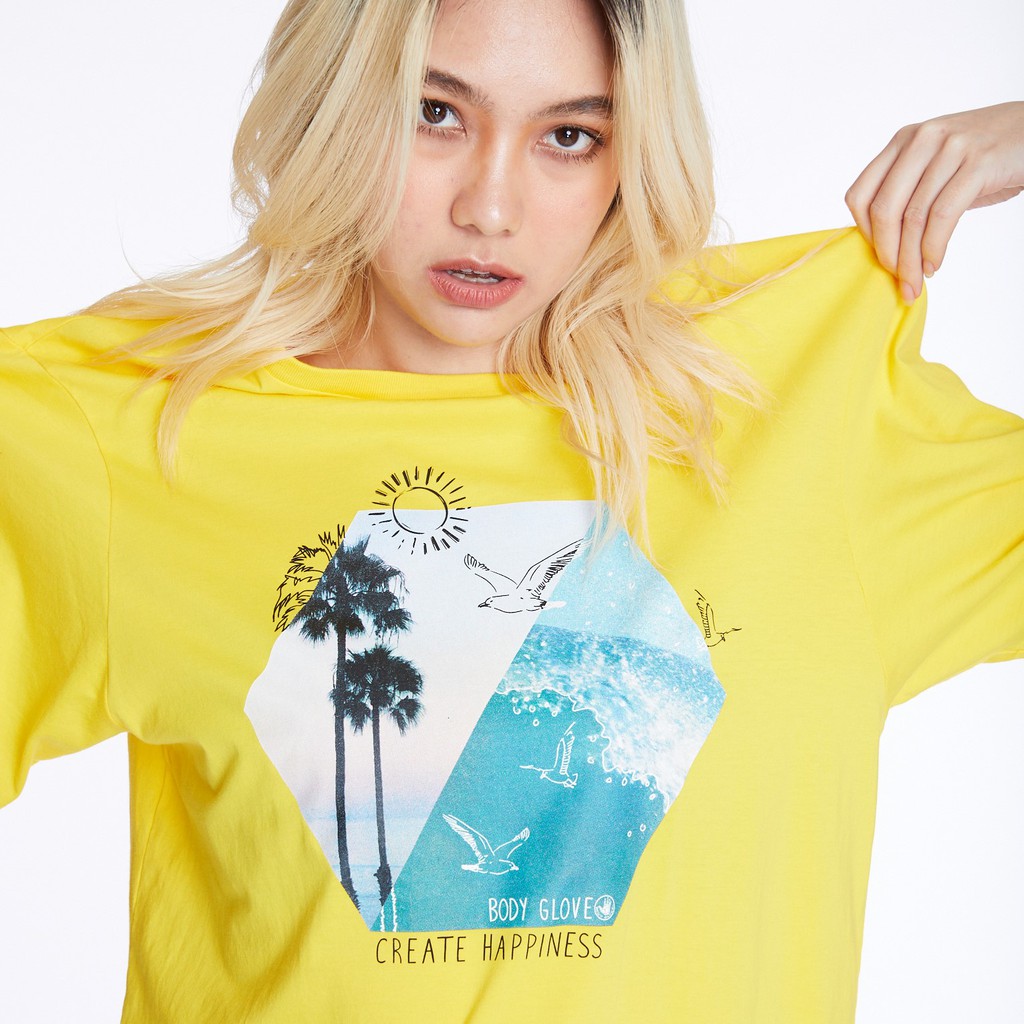 BODY GLOVE Unisex GRAPHIC T-SHIRT เสื้อยืด สีเหลือง-04 - bodyglove ...
