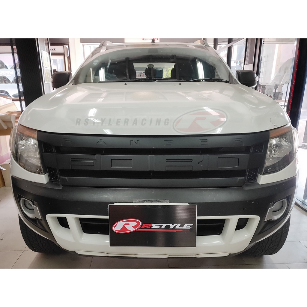 หน้ากระจังสำหรับ FORD RANGER ปี 2012-2014 สไตล์ RAPTOR สีดำด้าน ...