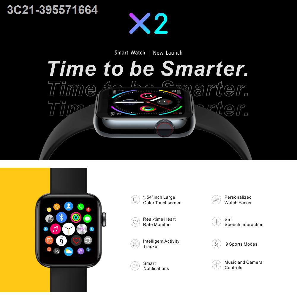 คุณภาพดีที่สุด Smart Watch X2 นาฬิกาข้อมือ สมาร์ทวอท รุ่นใหม่ premium ...
