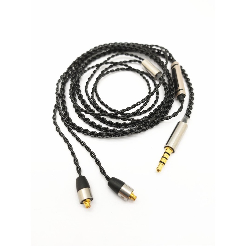 Diy custom earphone cable MMCX interface silver plated with mic Shure ...