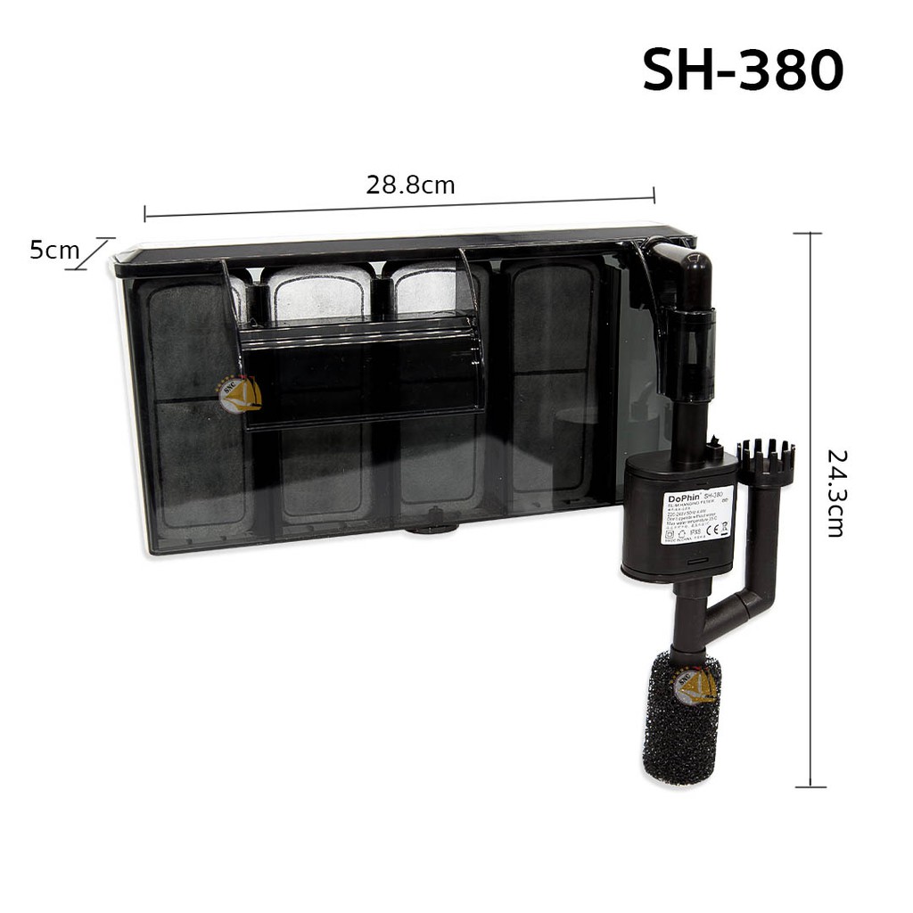 DoPhin SH-SERIES กรองแขวน สำหรับตู้ปลา กรองตู้ปลา SH-200 SH-250 SH-280 ...