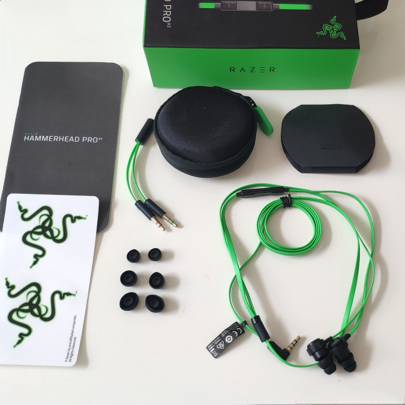 Razer Hammerhead Pro V2 Gaming Headphones Noise Isolation With HD Mic ...