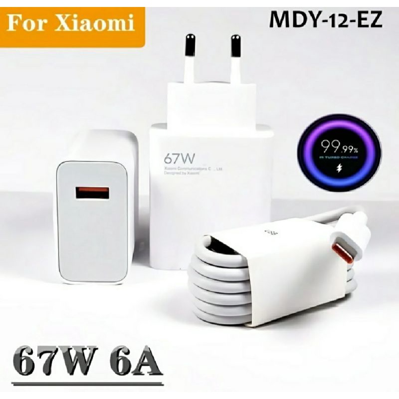 เครื่องชาร์จ USB TYPE C 67W 67W 67W 67W สําหรับ XIAOMI MI 10 MI 11 MDY12EZ MDY12EU ...