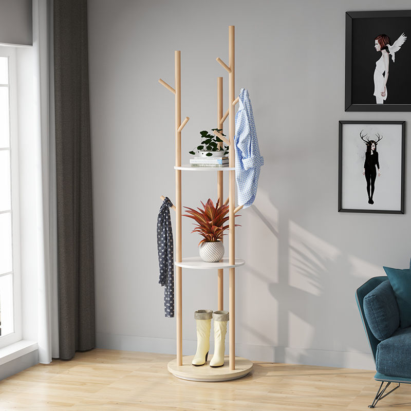 Rotary clothes rack floor bedroom clothes rack indoor coat rack ...