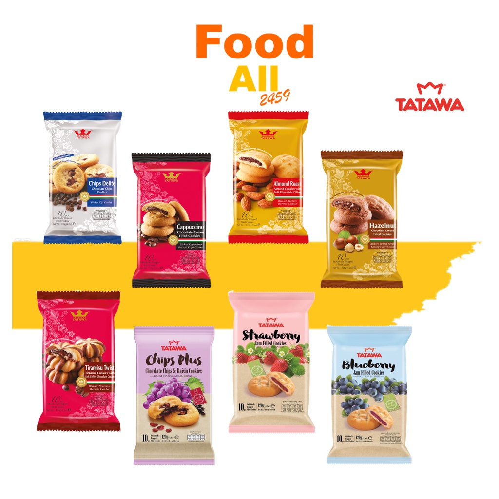 คุกกี้ ขนม ตุกกี้สอดไส้ มีทั้งหมด 8 รส ตรา ทาทาวา (TATAWA Brand) ขนาด ...